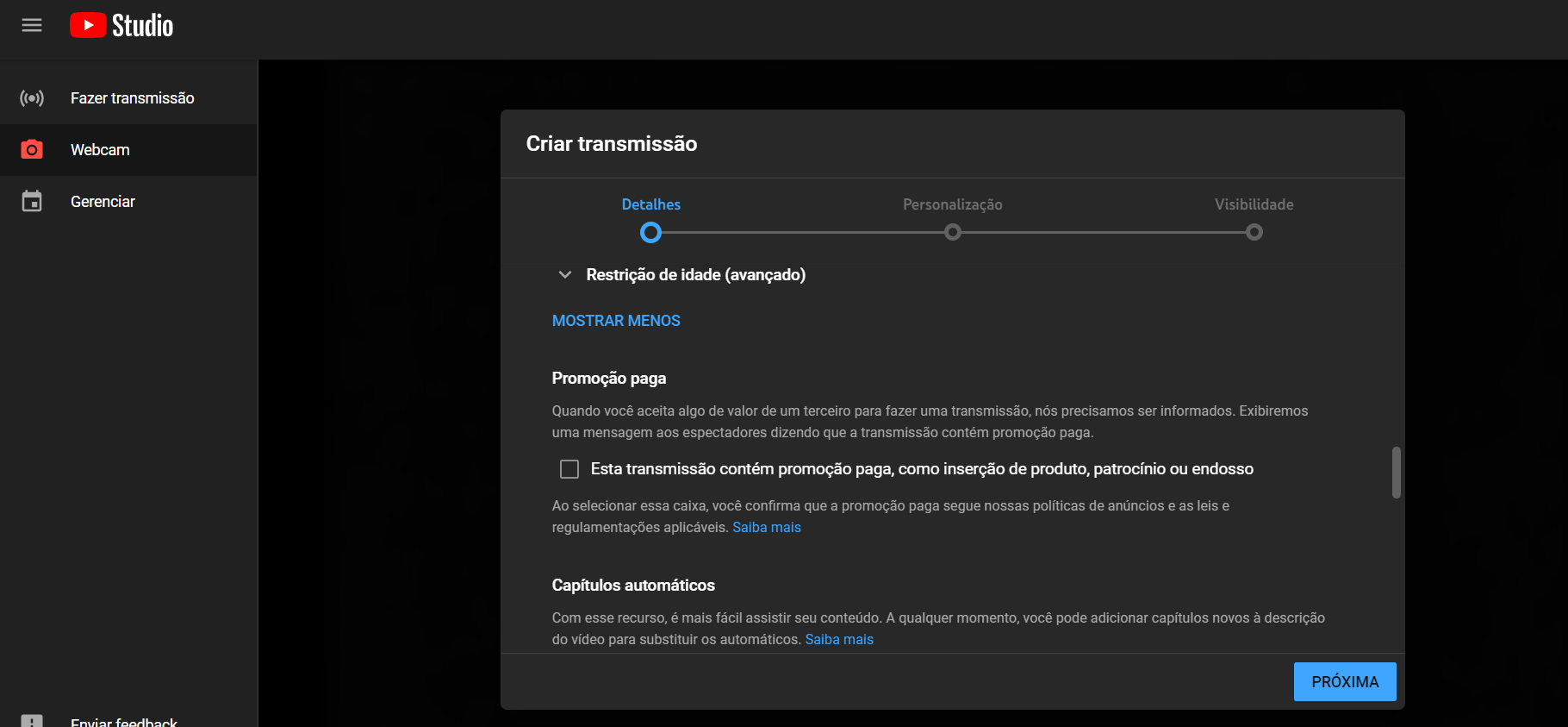 Aprenda como fazer uma live no YouTube passo a passo.